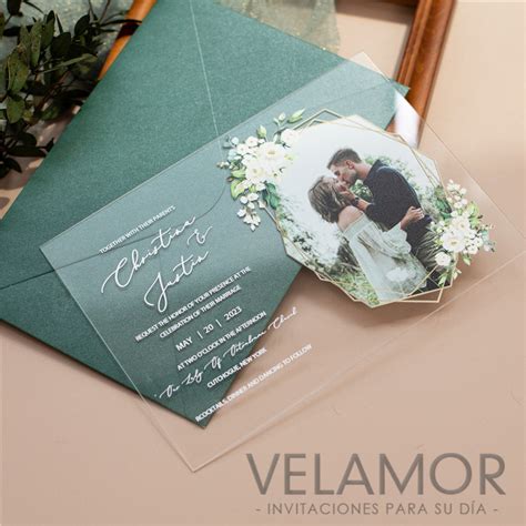 Invitacion En Acrilico Con Foto Elegante ACR28 ACR28 0 00