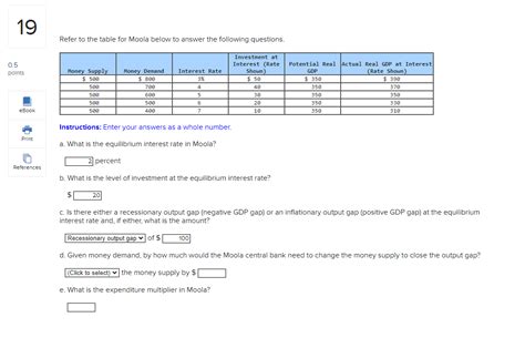 Solved Refer To The Table For Moola Below To Answer The Chegg