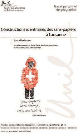 Constructions identitaires des sans papiers à Lausanne