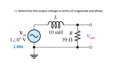 Solved Determine The Output Voltage In Terms Of Mag