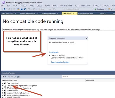 Visual Studio Xamarin Android Debugging No Compatible Code Running