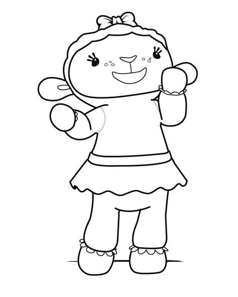 Coloriage Câline l agnelle dans Docteur La Peluche télécharger et