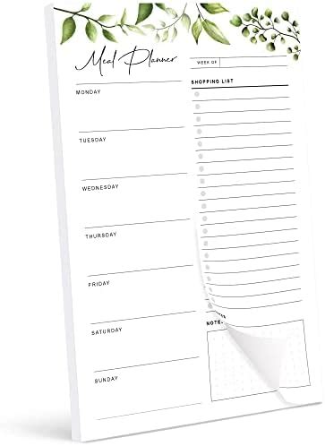 Amazon Minimalmart Magnetic Meal Planner Notepad Food Planning