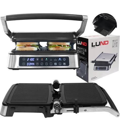 GRILL OPIEKACZ ELEKTRYCZNY 2000W LUND ROZKŁADANY ERLI pl