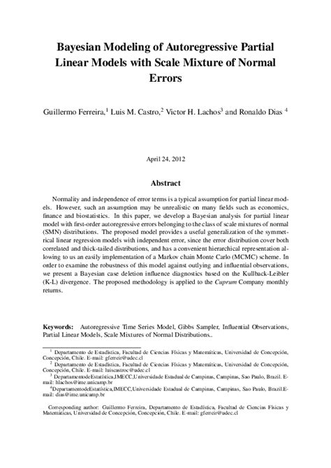 pdf bayesian modeling of autoregressive partial linear models with scale mixture of normal