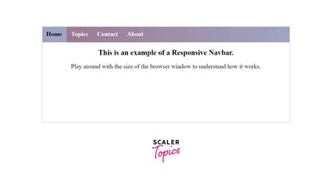 how to create responsive navbar in css scaler topics