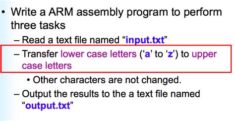solved write a arm assembly program to perform three tasks