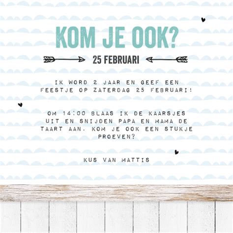 Hip En Vrolijk Kaartje Uitnodiging 2 Jaar