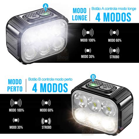 Kit Farol E Lanterna Traseira Bike Leds Recarreg Vel Usb