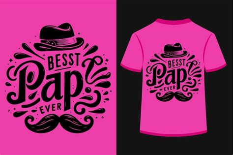 El mejor diseño de camiseta de pap Vector Premium