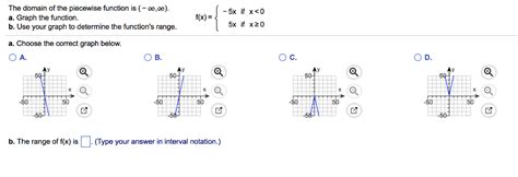 solved the domain of the piecewise function is oo oo a