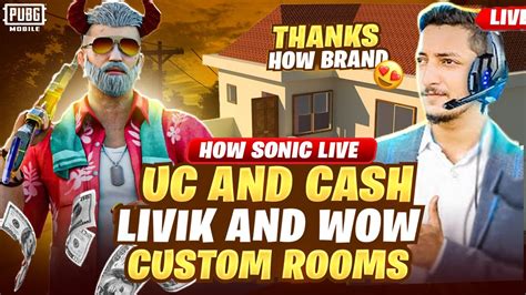 PUBG MOBILE UC AND CASH LIVIK UNLIMETED CUSTOM ROOM WOW HOW BRAND