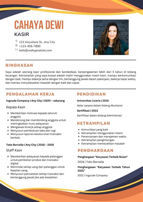 Contoh Cv Menarik Untuk Kasir Contoh Surat Resmi