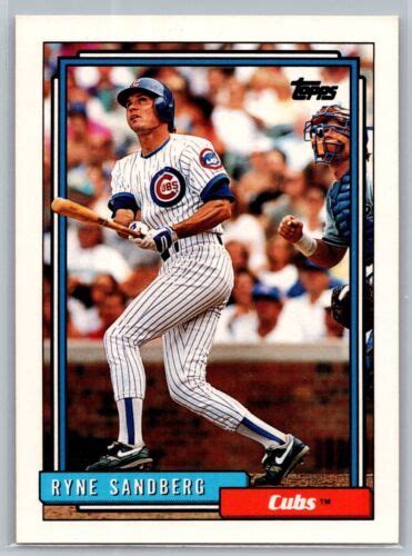 1992 Topps Baseball 110 Ryne Sandberg Chicago Cubs HOF EBay