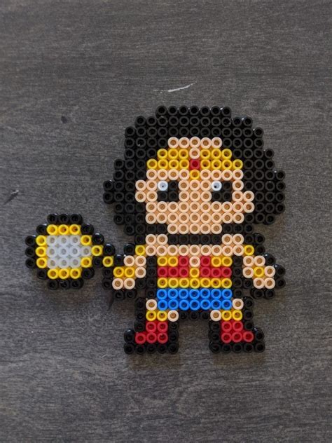 Wonder Woman Perler Bead Sprite Melty Beads Perler