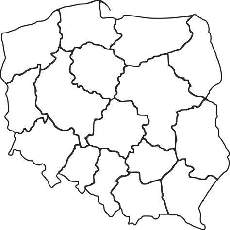 Mapa Polski województwa naklejka dla dzieci na ścianę 100 cm