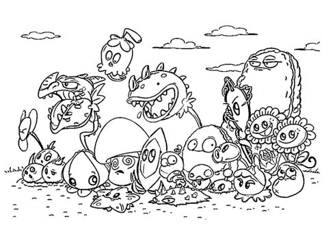 Desenhos De Plants Vs Zombies Para Colorir Pintar E Imprimir
