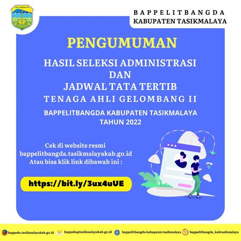Pengumuman Hasil Seleksi Administrasi Dan Jadwal Tata Tertib Tenaga
