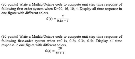 solved 30 points write a matlab octave code to compute