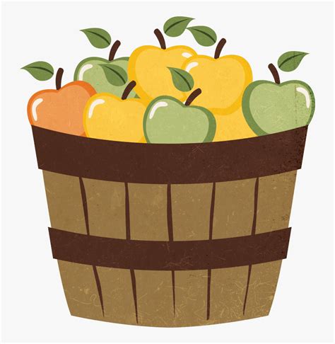 Cartoon Basket Apples Png Transparent Png Transparent Png Image