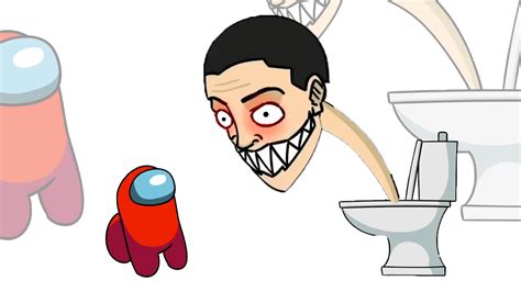 Mini Crewmate Kills Skibidi Toilet Characters Among Us YouTube