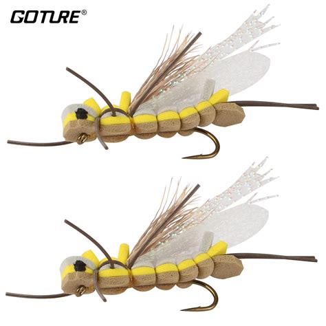 Goture mouche pêche leurre mousse insecte Topwater Popper Surface