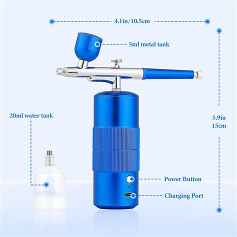 Kit de aerógrafo con compresor aerógrafo de mano recargable cepillo