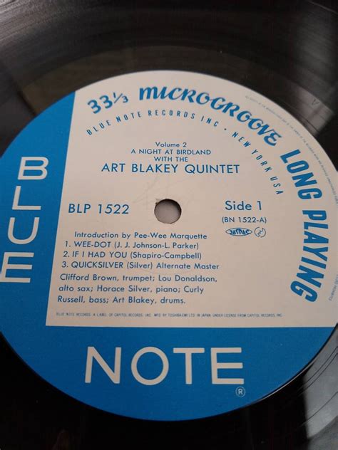 J3860 レコード アート ブレイキー ART BLAKEY QUINTET A NIGHT AT BIRDLAND BLP 1522