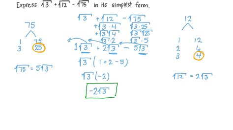 question video simplifying numerical expressions using the properties of square roots nagwa