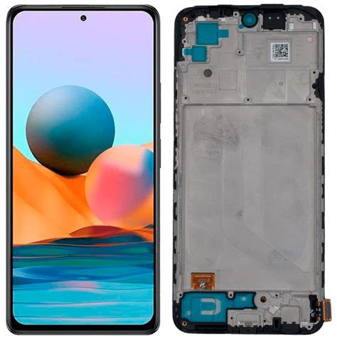 Tela Display Frontal Compativel Redmi Note 10 E 10s C Aro Premium