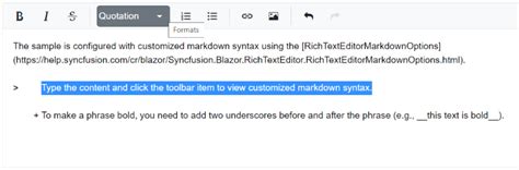 Markdown In Blazor Richtexteditor Syncfusion