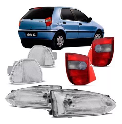 Kit Palio Farol Pisca Lanterna Traseira Fume