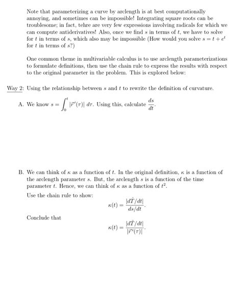 solved let os describe a smooth curve parameterized by