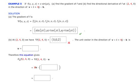 Solved Example If F X Y Z X Sin Yz A Find The Chegg