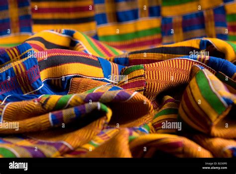 Kente Cloth Ghana Africa Stock Photo Alamy