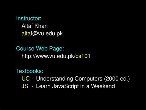 ppt cs101 introduction to computing lecture 1 introduction powerpoint presentation id 1278196