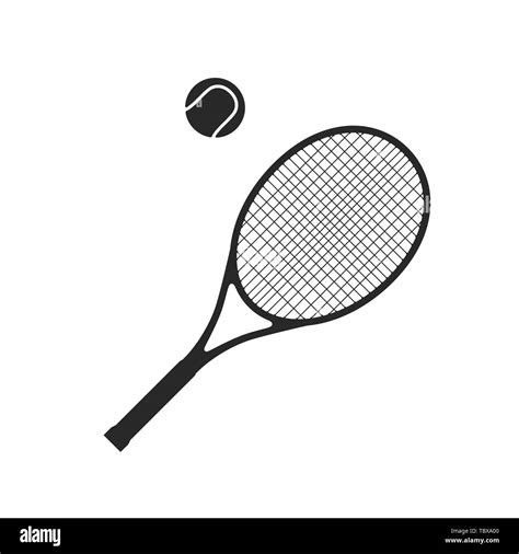 Tennis Racquet Head Silhouette Stock Vector Images Alamy