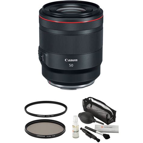 Canon RF 50mm F 1 2L USM Lens With Filter Kit B H Photo Video