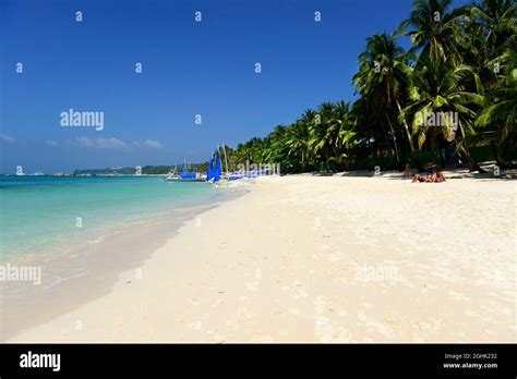 The Beautiful Bulabog Beach In Boracay The Philippines Stock Photo Alamy