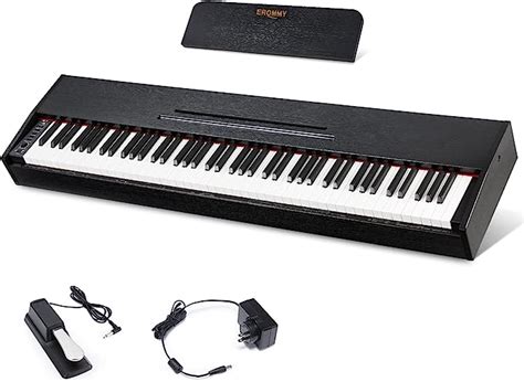 Erommy Digitalpiano Mit Tasten Hammermechanik Gewichteten Tragbares