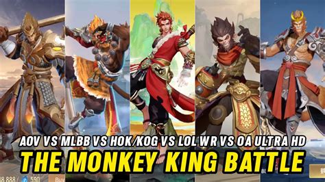 Sun Wukong Battle MLBB Vs AOV Vs HoK KoG Vs LoL WR Vs OA Ultra HD