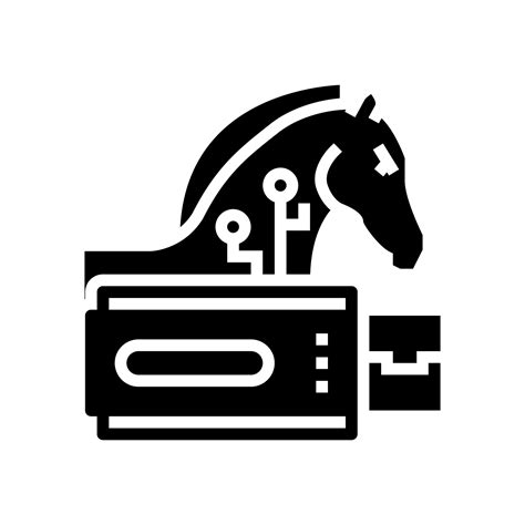 Trojan Virus Glyph Icon Vector Illustration 10390693 Vector Art At Vecteezy
