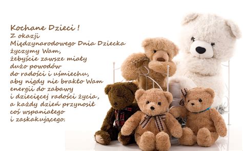Misie Z Yczeniami Na Dzie Dziecka Yczenia Na Gifyagusi Pl