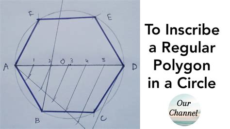inscribe a regular polygon in a given circle engineering drawing youtube