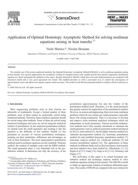 application of optimal homotopy asymptotic method for solving nonlinear equations arising in