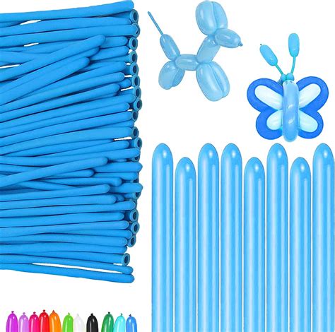 100 Stück Blau Luftballon Lang Modellier Ballontiere Magische Latex