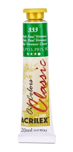 Pintura al óleo Acrilex Art para lienzo 20 ml colores al óleo 333