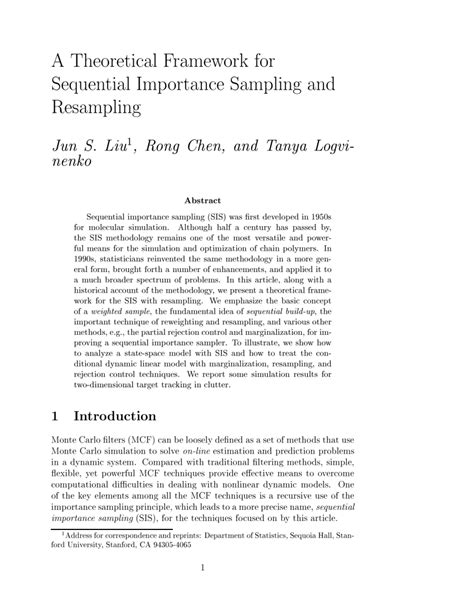 pdf sequential monte carlo methods in practice