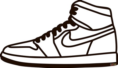 Nike Sneakers Coloring Page Free Printable Coloring Pages The Best