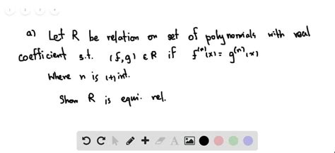 solved requires calculus a let n be a positive integer show that the relation r on the set